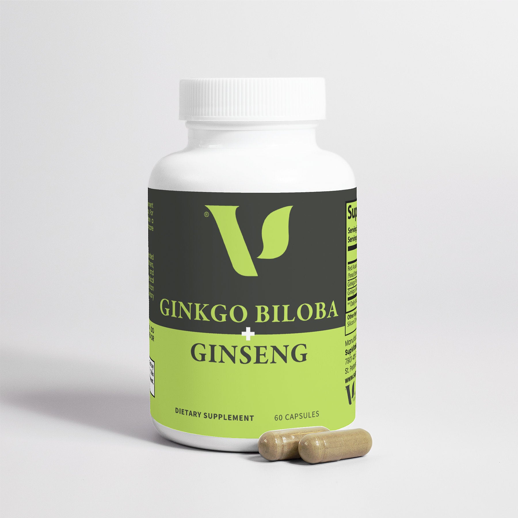 Ginkgo Biloba & Ginseng Capsules for Cognitive Support – SupVitals